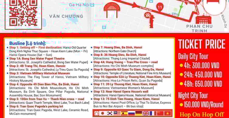 Hanoi: 1 round Hanoi City Hop on Hop off Vietnam Bus Tour | GetYourGuide