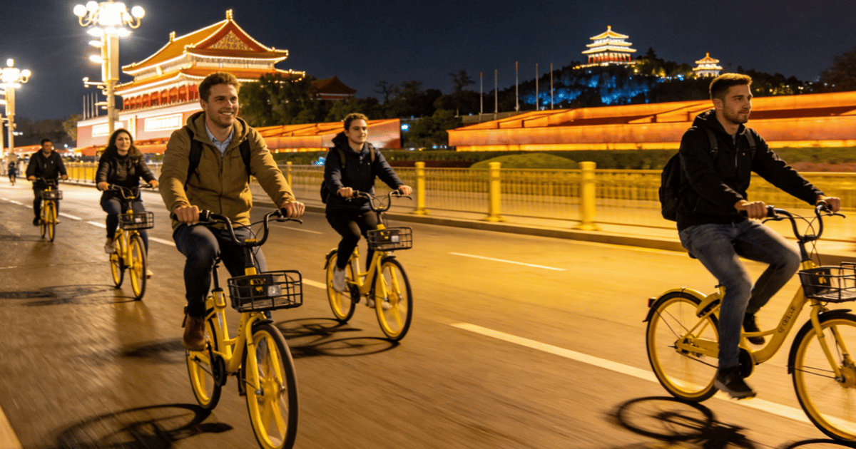 Beijing: Central Axis Night Bike Tour with Guide | GetYourGuide