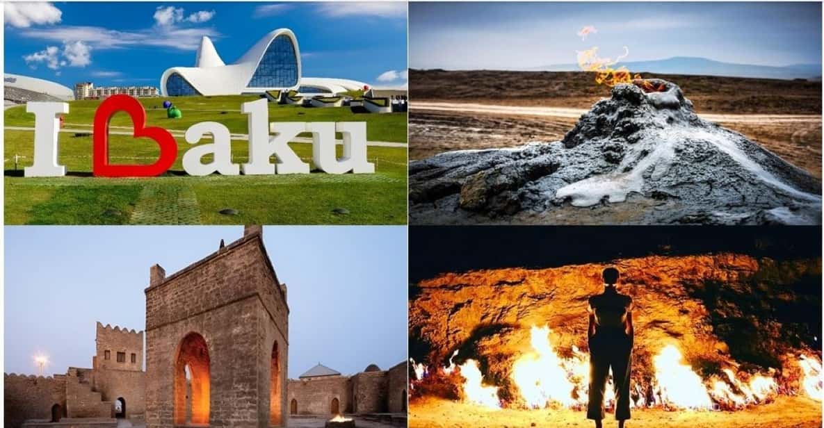 Baku:Gobustan-Absheron-Mud Volcanoes-Fire temple +Night tour | GetYourGuide