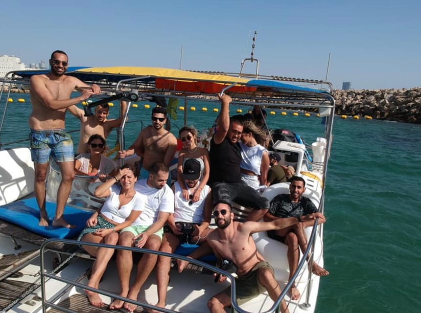 Tel Aviv: Skyline Boat Cruise with stop for water activities | GetYourGuide