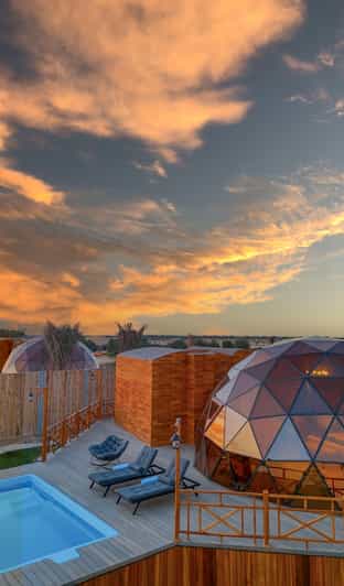 Dubai:Desert Glamping in Al Marmoom Domes& Dining Experience | GetYourGuide