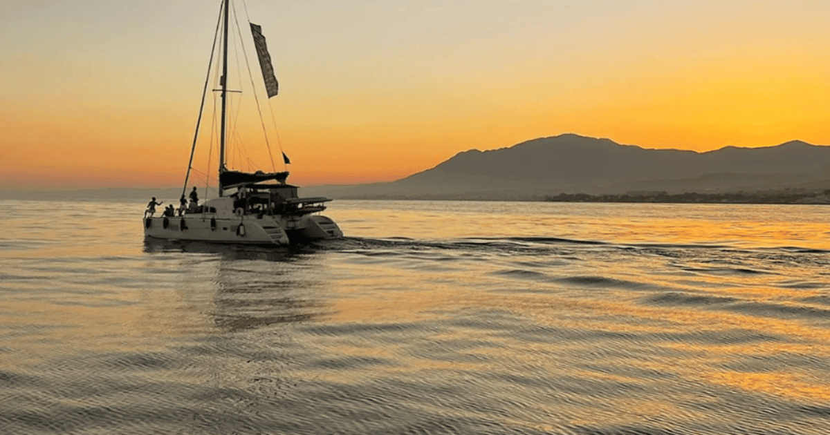 Marbella: Catamaran Sunset Cruise with Snacks and Drinks | GetYourGuide