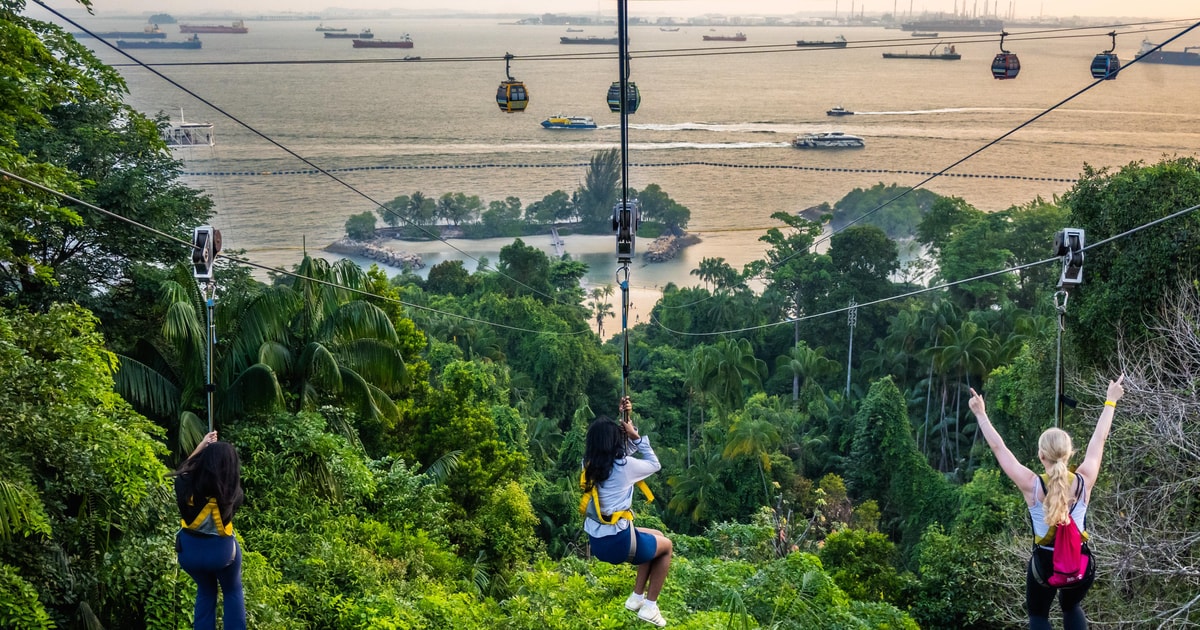 Singapore: Sentosa Megazip Ticket at Mega Adventure Park | GetYourGuide