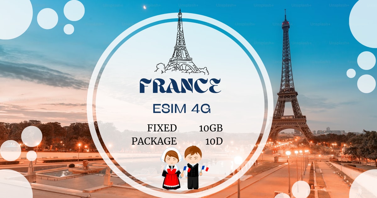 Francia: Plan de datos móviles eSIM - 10 GB / 10 días (código QR) | GetYourGuide