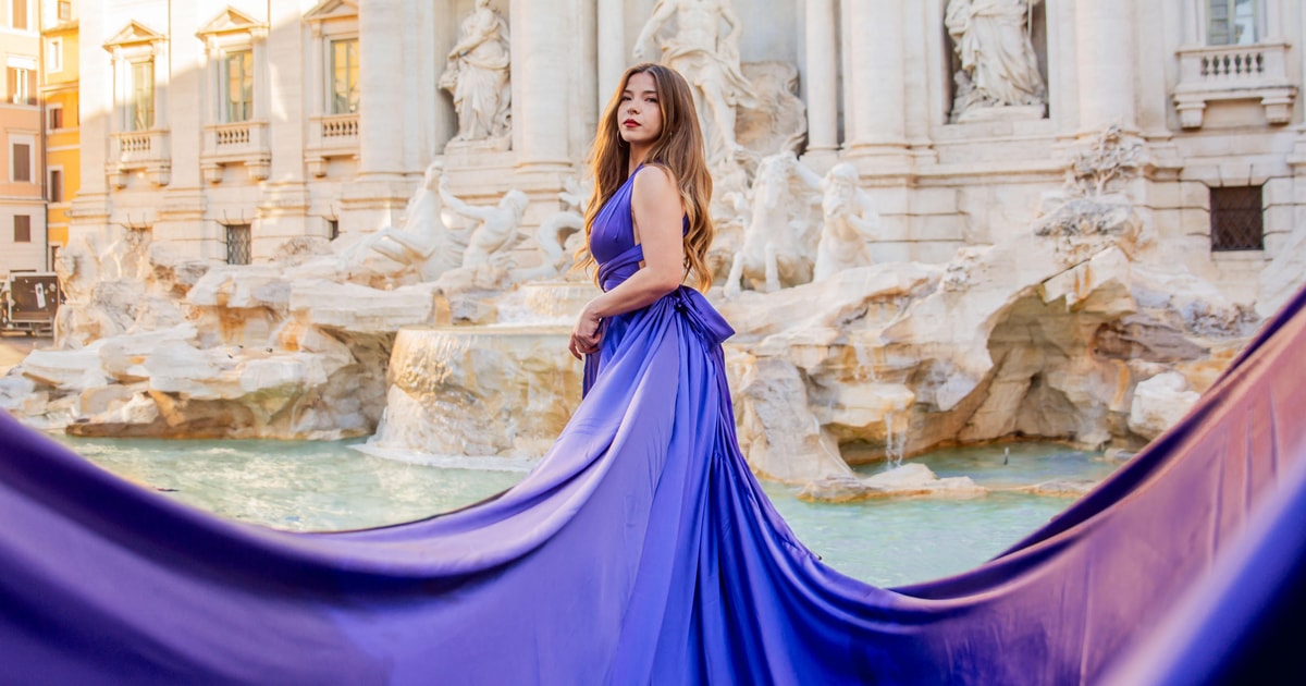 Rom: Flying Dress Fotoshooting am Trevi-Brunnen | GetYourGuide