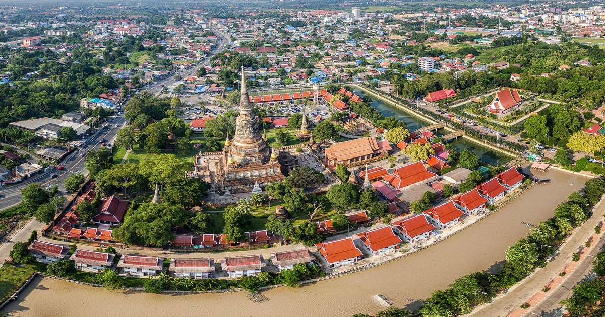 Excursión de un día a Ayutthaya con crucero de ida y vuelta por el Gran ...