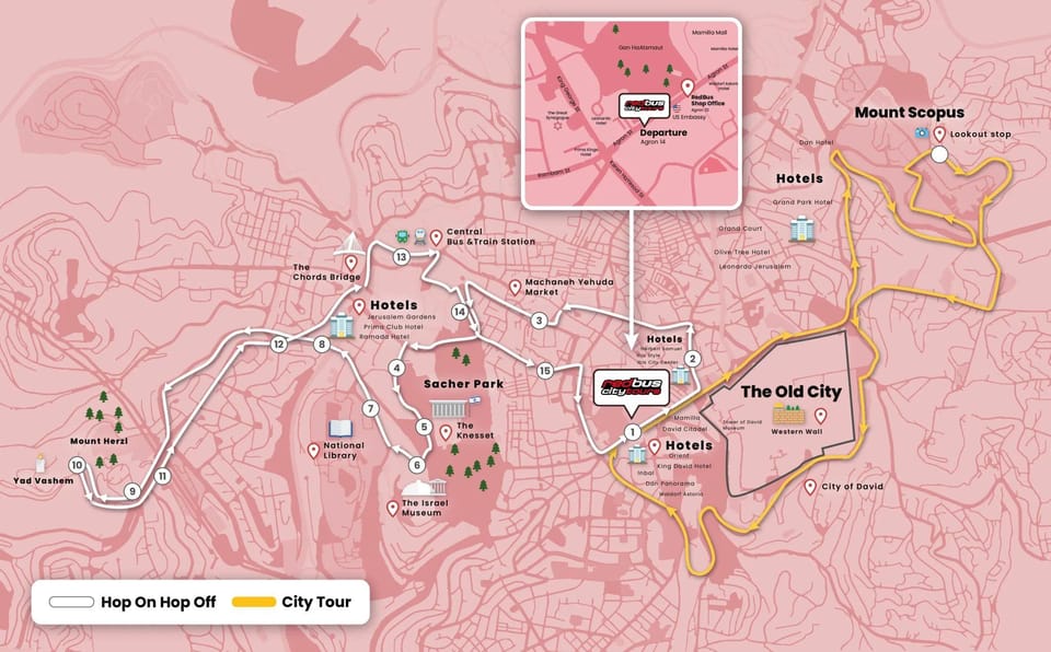 Jerusalem: Red Bus City Sightseeing Tour with View Point | GetYourGuide