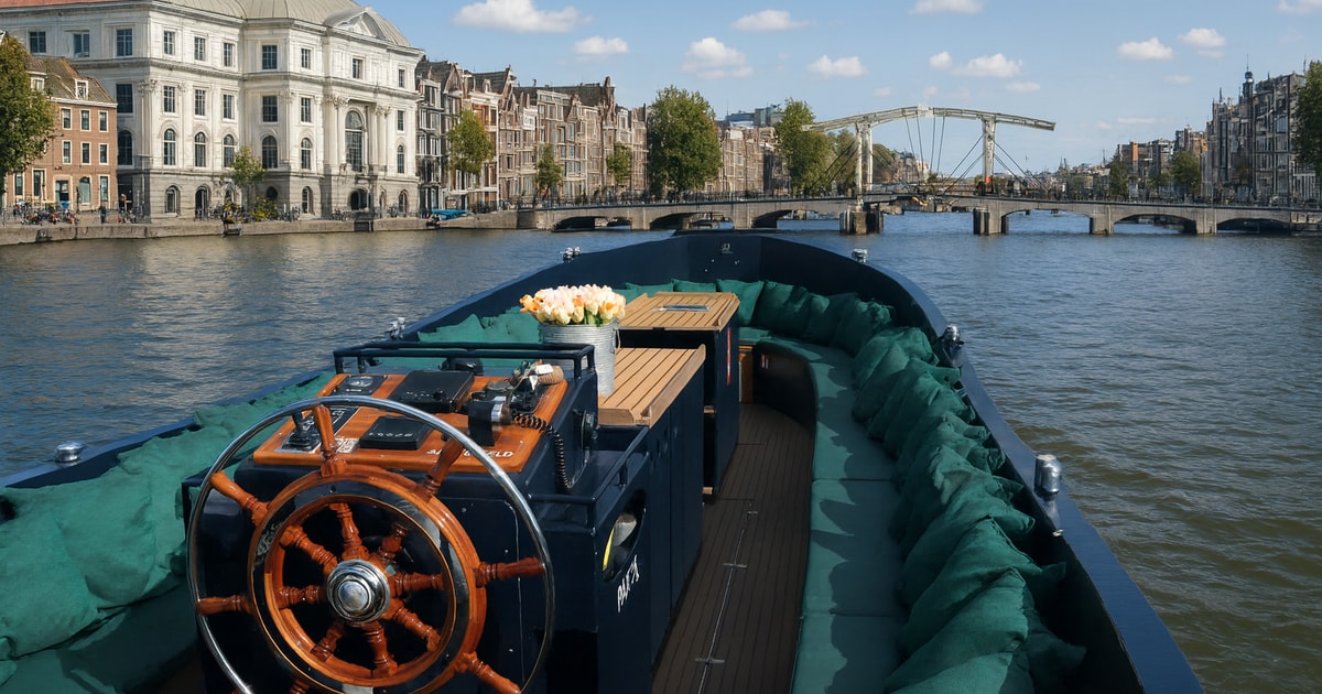 Amsterdam: begeleide open boottocht met onbeperkt drankjes | GetYourGuide