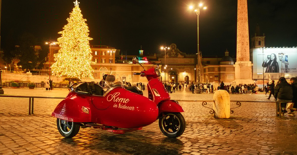 Xmas Lights Panoramic Vespa Sidecar Tour | GetYourGuide