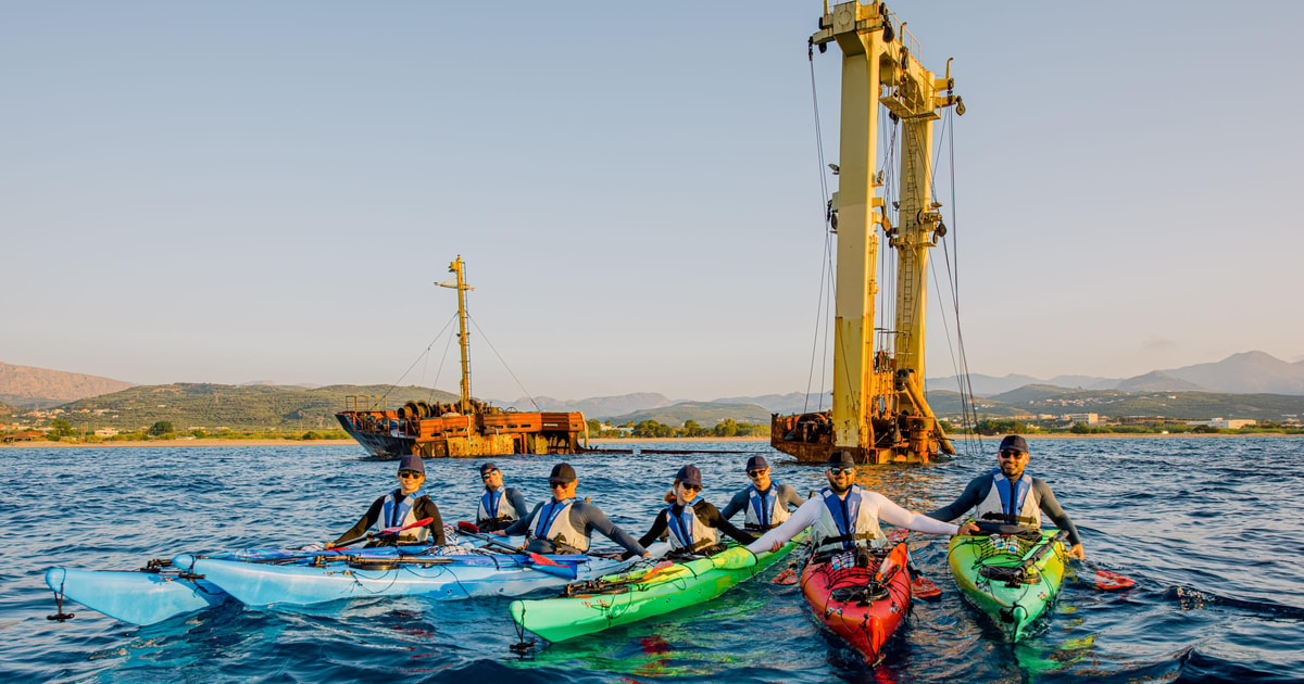 Kissamos: Sea Kayak Tour to Shipwreck & old metal mine ruins | GetYourGuide