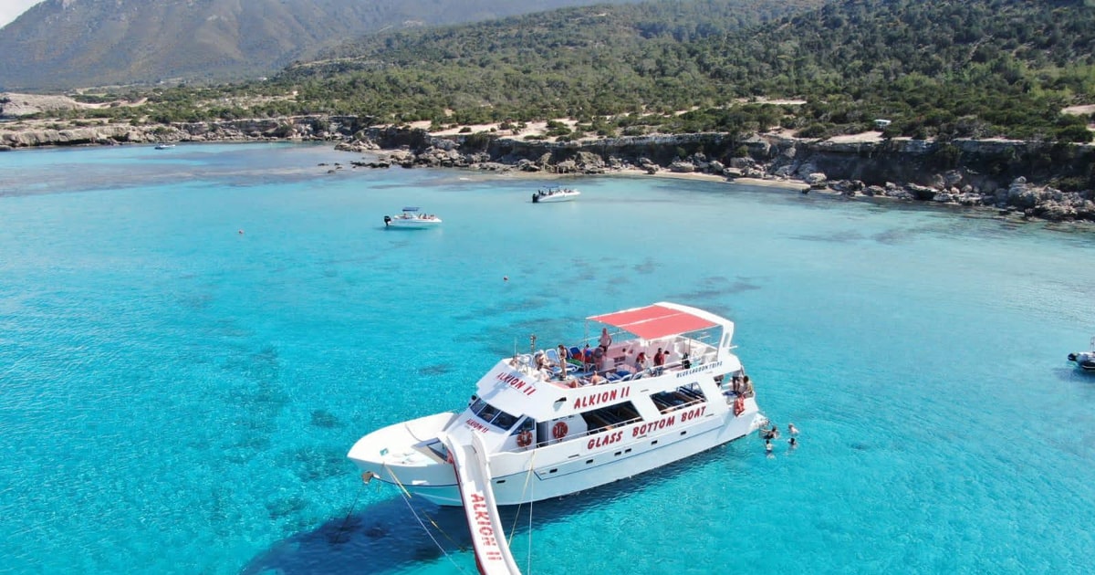 Latchi: Blue Lagoon Glass Bottom Boat Cruise with Drinks | GetYourGuide