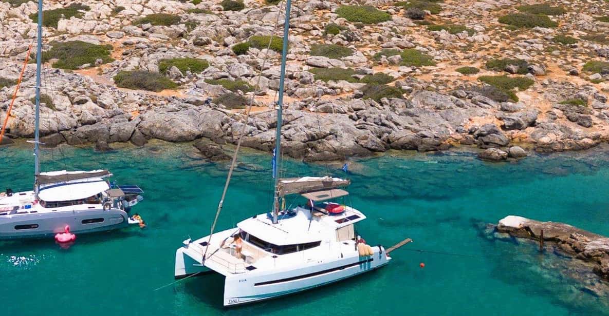 Hersonissos: Katamaran-Segelausflug zur Insel Dia mit Mittagessen ...