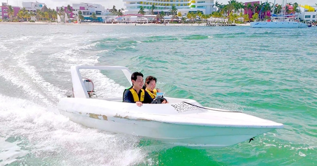 Cancun: Speed Boat Adventure in Nichupte Lagoon | GetYourGuide