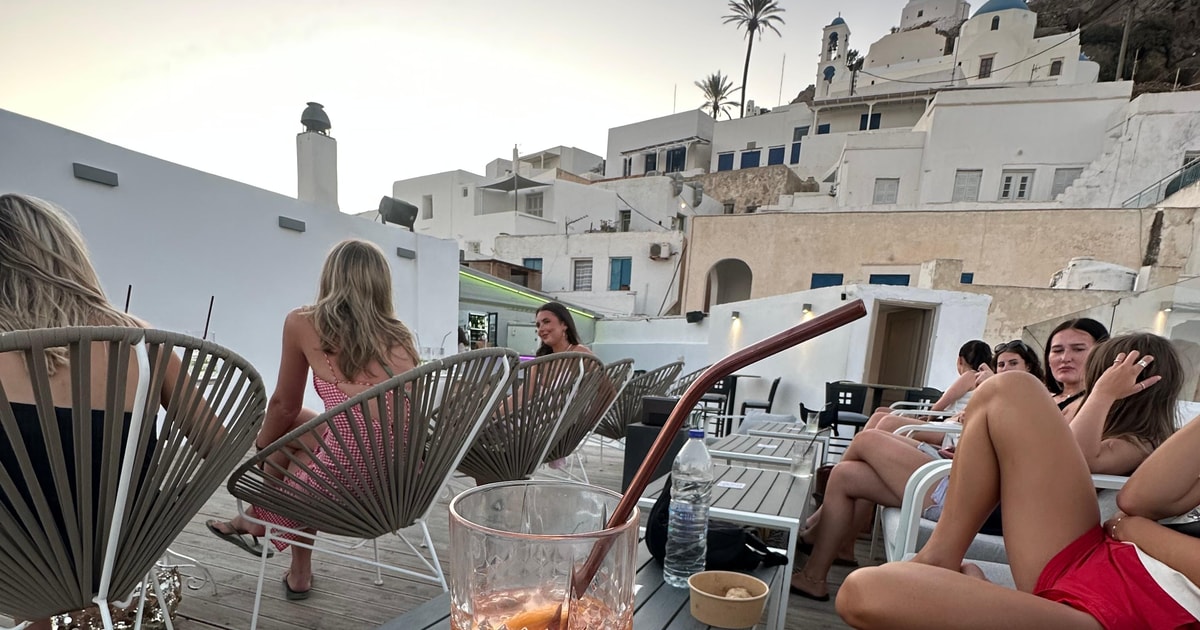 Ios: Mamma Mia Rooftop Cinema at Sunset with Drink & Popcorn | GetYourGuide