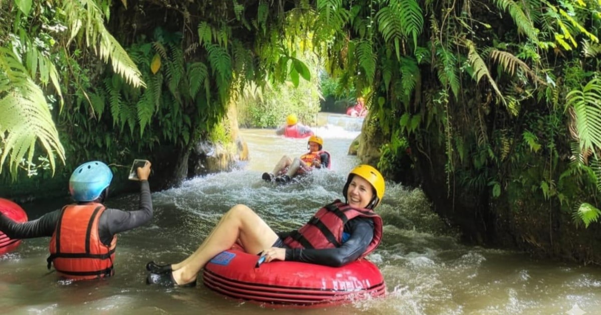 Ubud: Lazy Cave River Tubing and Zipline in Rice Terrace | GetYourGuide