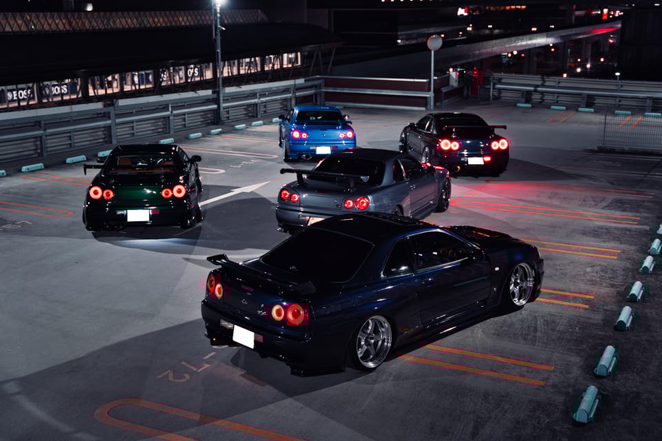 【JDM Dreams】Nissan R34 tour in Daikoku PA & TokyoHighway | GetYourGuide