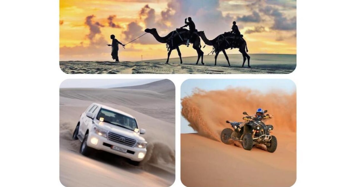 Doha: Desert Safari, Quad Bike, Camel Ride and Sandboarding | GetYourGuide