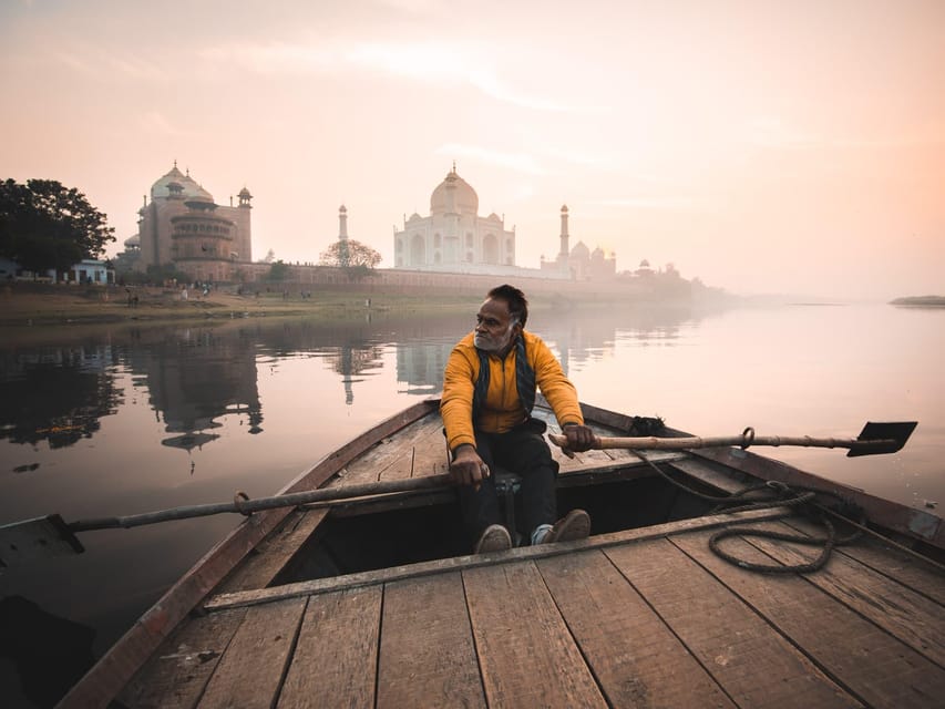 Taj Mahal Back View Yamuna Boat Ride Tour | GetYourGuide