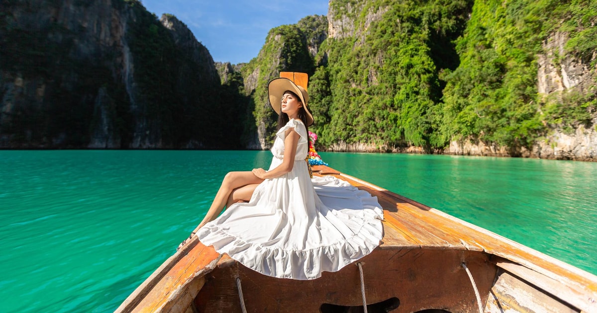Desde Phi Phi Maya Bay Tour en barco de cola larga con snorkel ...