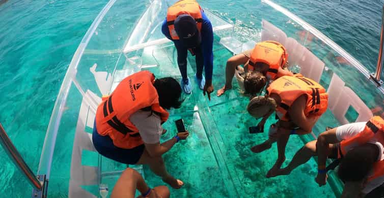 Cancún: Clear Boat Ride with drinks | GetYourGuide