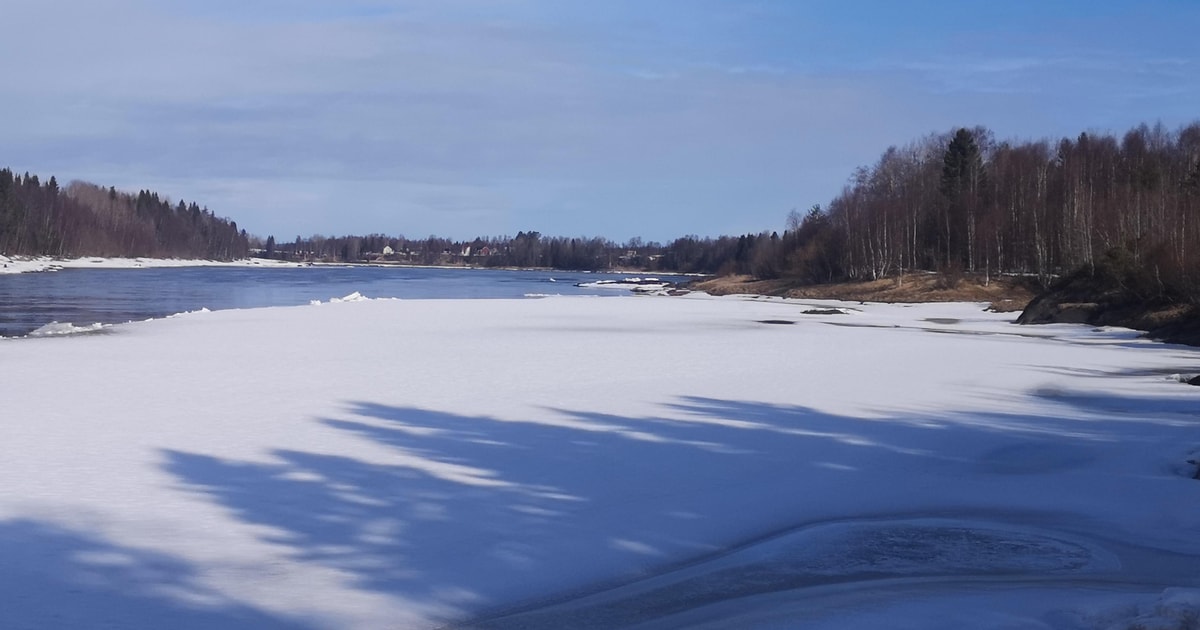 Hiking on the rapids with snowshoes at night | GetYourGuide