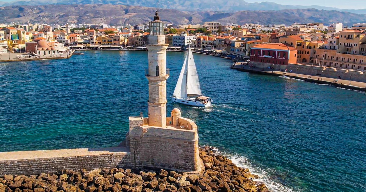 Chania Old port: Private Sailing Cruise with Sunset Viewing | GetYourGuide