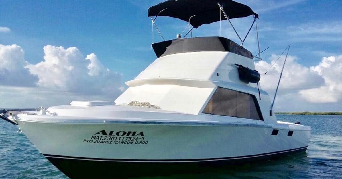 31ft Bertram Cancun Fishing Boat | GetYourGuide
