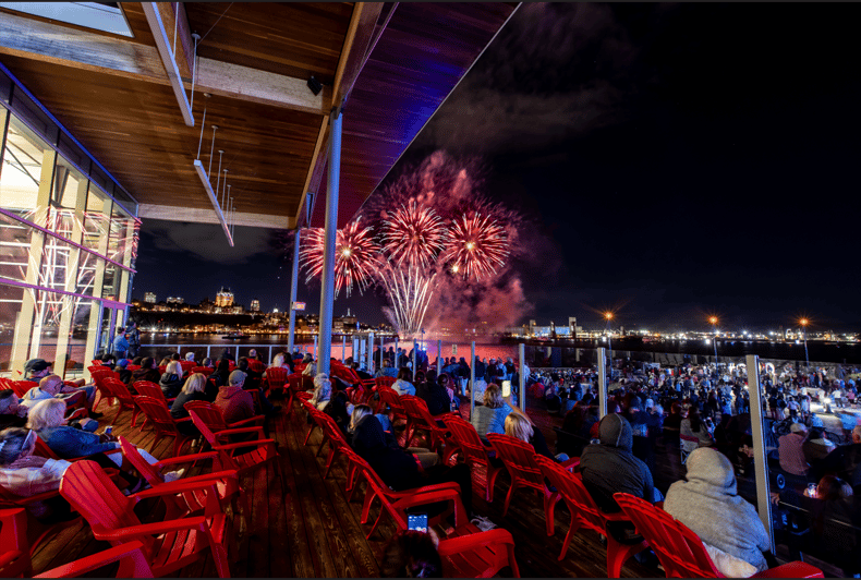LÉVIS: Fireworks Show Reserved Seat with optionnal drinks | GetYourGuide