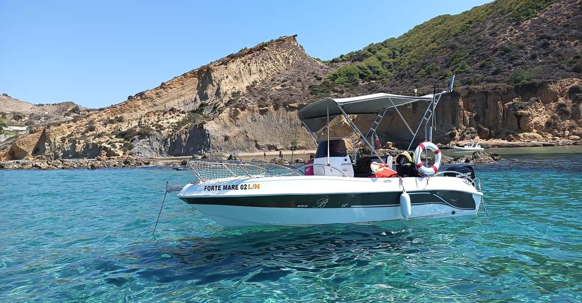 Boat tour of the Agrigento coast with licensed tour guide on board ...