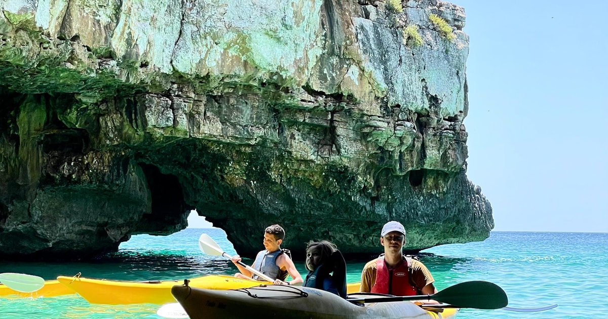 Leuca kayak tour with swimming stop and speleo-trek in cave | GetYourGuide