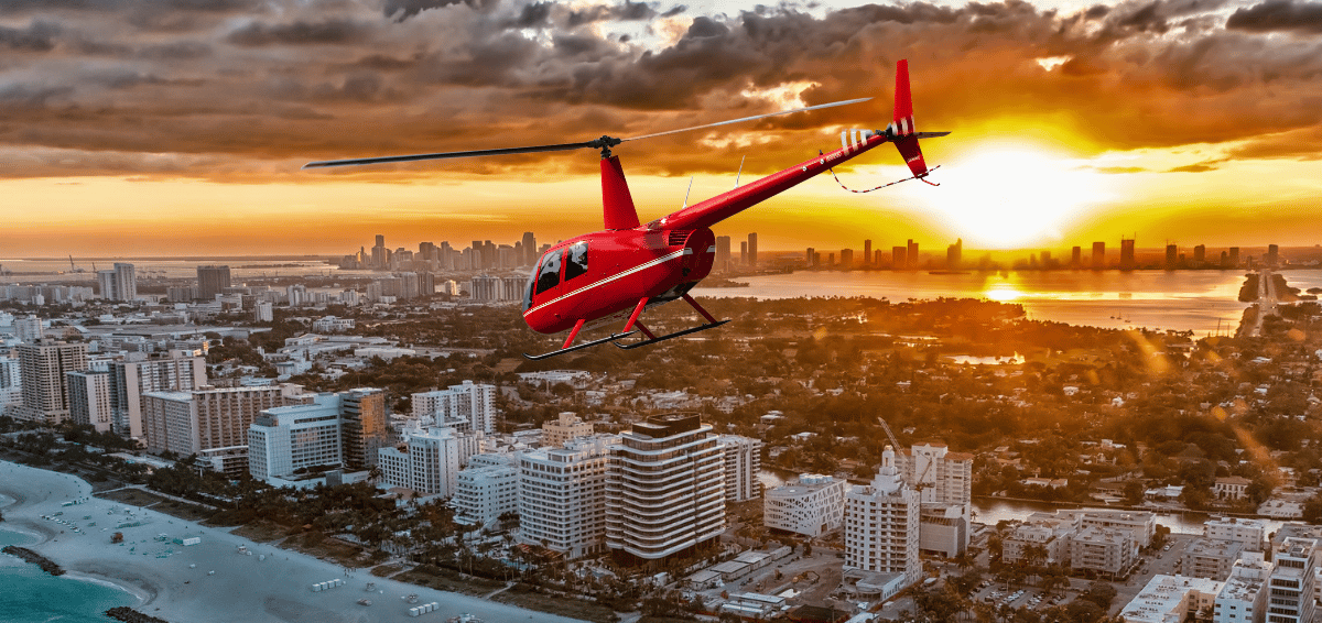 Miami Beach: 30-Minute Private Sunset Luxury Helicopter Tour | GetYourGuide