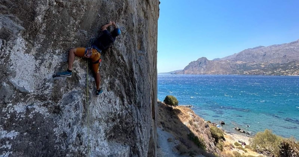 Crete: Rock Climbing with a Guide at Rethymnon Plakias Beach | GetYourGuide