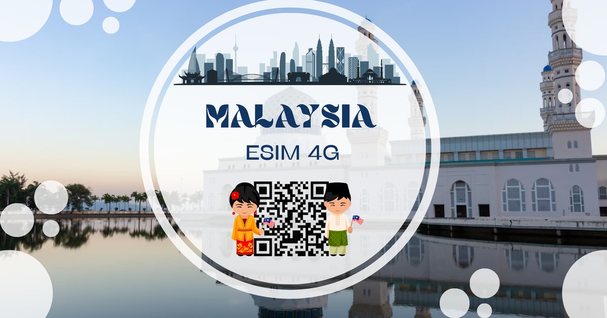 Malásia: Plano de dados móveis ilimitado eSIM Malaysia (código QR) | GetYourGuide