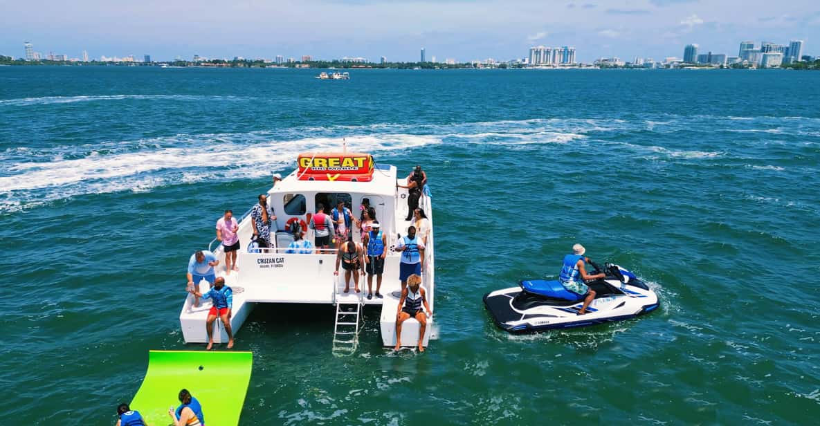 Miami: Catamaran Cruise with Water Sports Package and Party | GetYourGuide