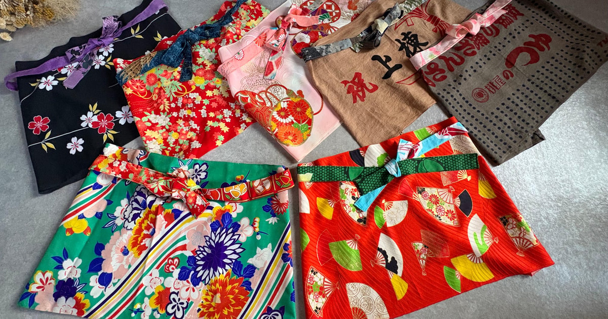 Tokyo: Hand-sew a short apron using kimono, yukata, tenugui. | GetYourGuide