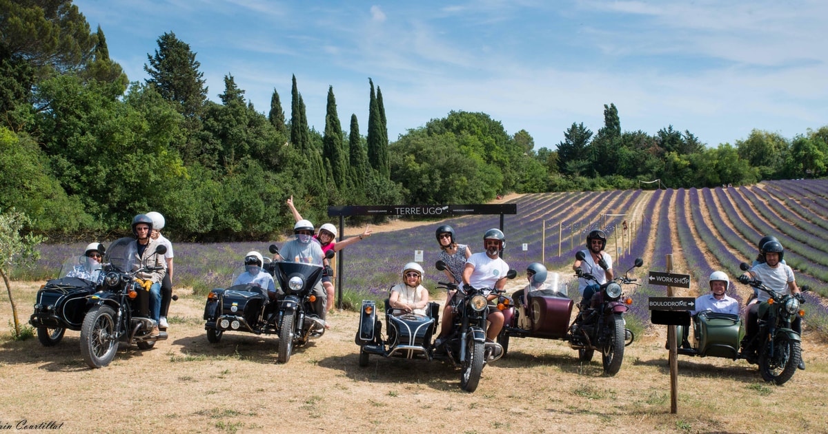 Von Aix-en-Provence: Tour mit dem Beiwagen durch Lavendelfelder und zu ...