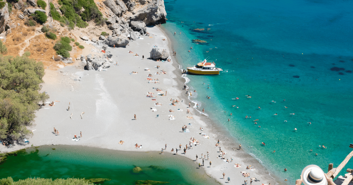 Desde Rétino: las exóticas palmeras de Preveli, Damnioni y la playa de ...