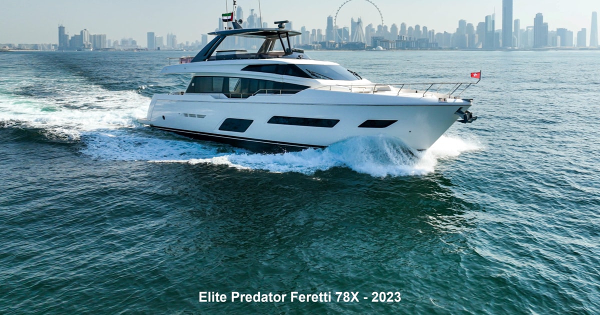 Predator Feretti 78X - 2023 Alquiler de yates Dubai - 12 PAX | GetYourGuide