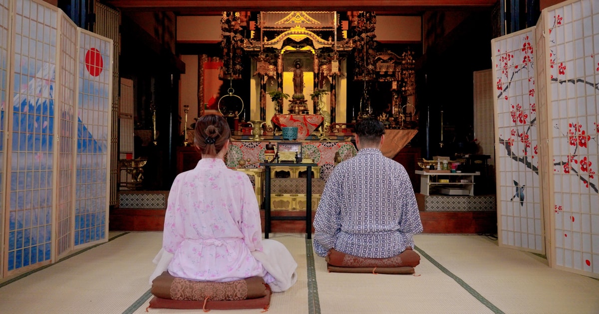 Osaka Temple: 1-Hour Evening Zen Chill Experience | GetYourGuide