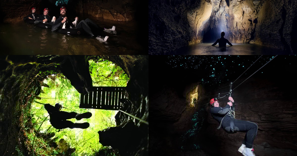 Από το Όκλαντ: Waitomo Caves Black Abyss Adventure Tour | GetYourGuide