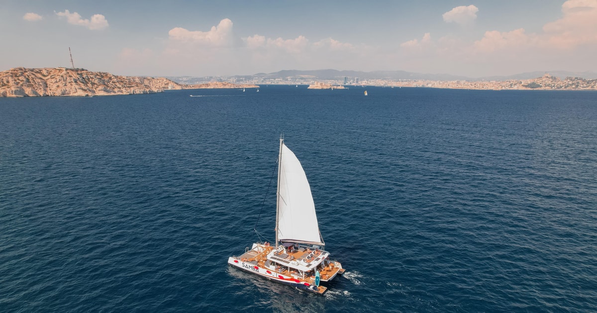 Marseille: Afternoon relaxation on a catamaran in Marseille Bay ...