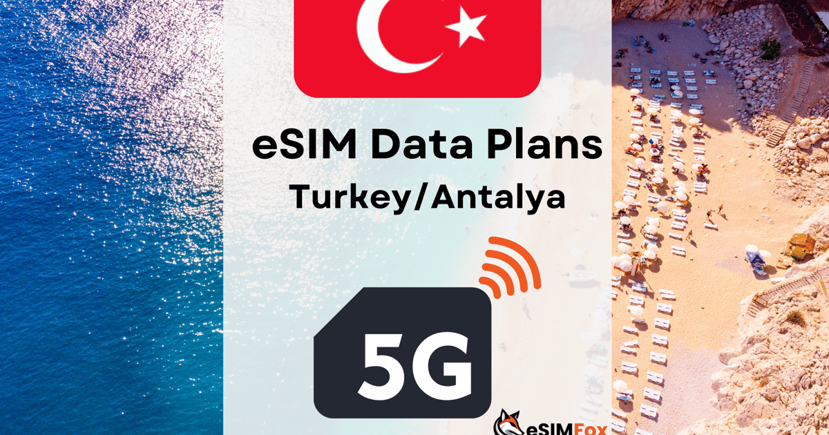 Antalya: eSIM Internett-dataplan for høyhastighets 4G/5G for Tyrkia ...