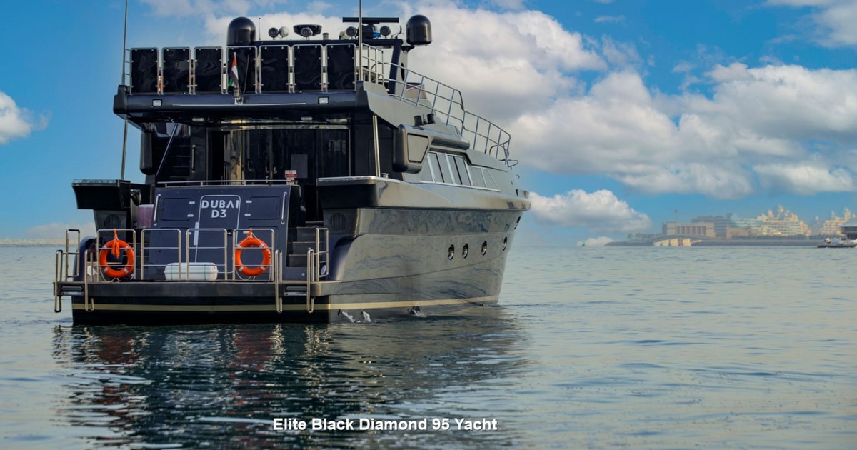 Black Diamond 95ft – 2023 Yacht Rental Dubai - 12 PAX | GetYourGuide