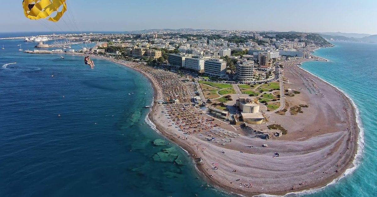 Rhodes: Parasailing, experience the Island from above | GetYourGuide