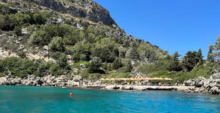 From Faliraki : Speedboat tour kalithea caves&antony kouin | GetYourGuide